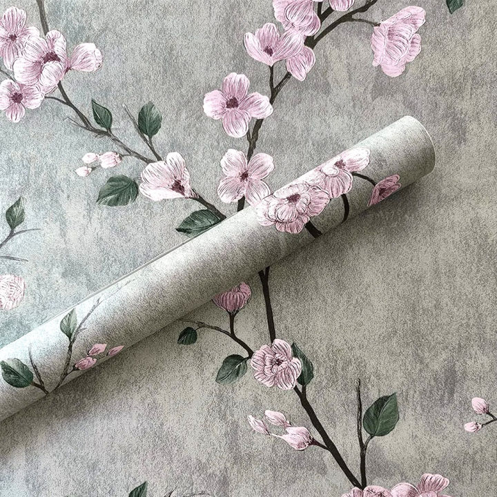 Floral Grey Peel and Stick Wallpaper Flower Self Adhesive Roll ...