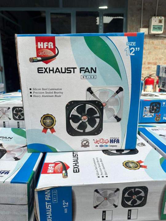 EXHAUST FAN METAL BLACK 12" inch ITALIAN MOTOR FRONT GRILL | Daraz.pk