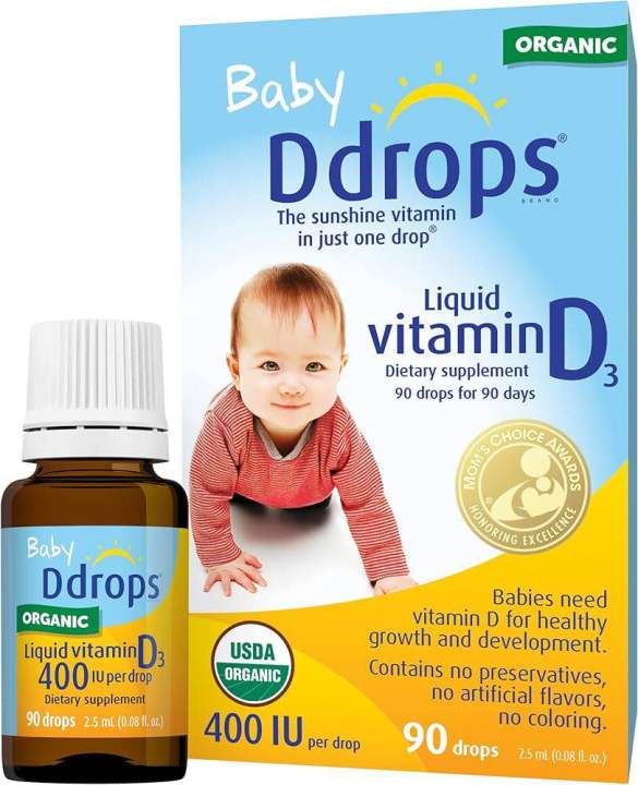 Ddrops Baby Ddrops® Liquid Vitamin D3 Vitamin Supplement, 400 IU, 2.5 ...