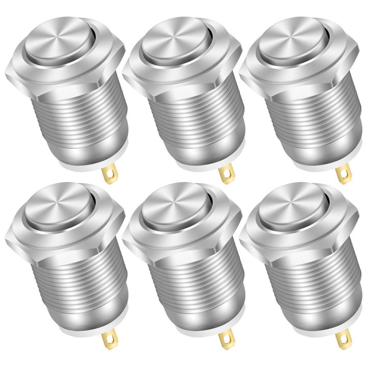 DaierTek 6PCS 12mm Momentary Push Button Switch 12V Waterproof Power ...