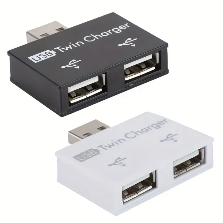 HUB USB Adapter Extender Mini Splitter Box 1 to 2 Ports High Speed ...