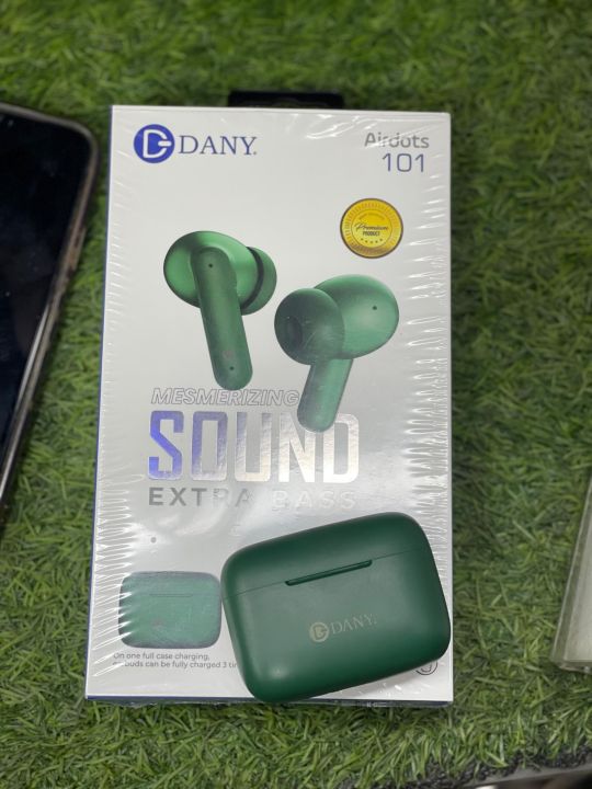 Dany Airdots Green 101| Extra Sound Base | Touch Control | Water ...