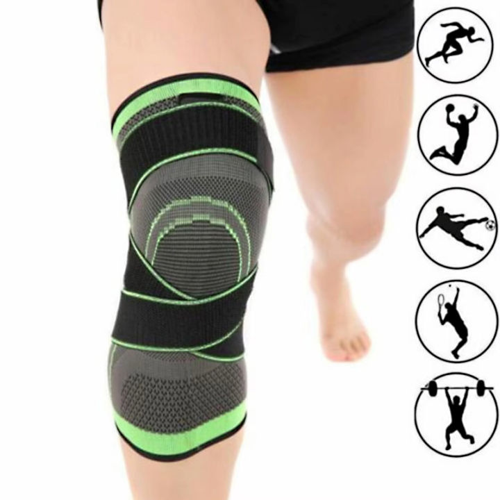 Professional 3D Compression Knee Support Brace with Adjustable Pressure ...