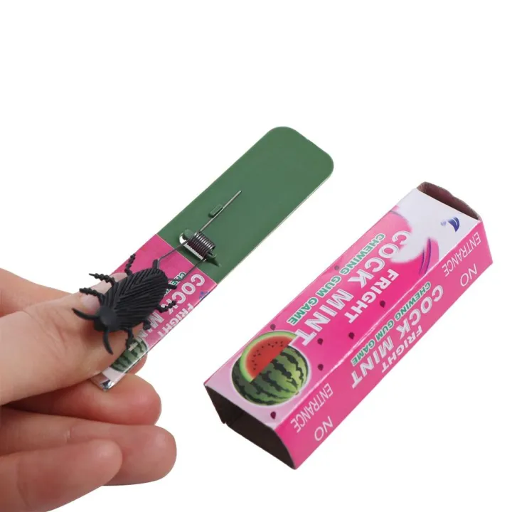 Pull Chewing Gum Toy Shocking Cockroach Prank Toy Prank Trick Funny ...