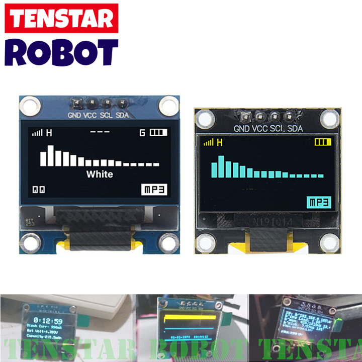 0.96 Inch OLED SSD1306 White/Blue/Yellow 128X64 IIC I2C Serial Display ...