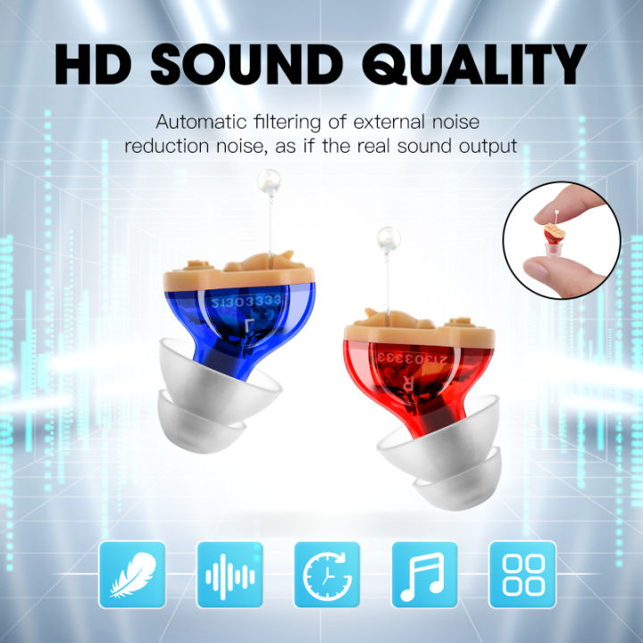 Mini CIC In The Ear Deaf Machine Sound Amplifier Invisible Hearing Aid ...