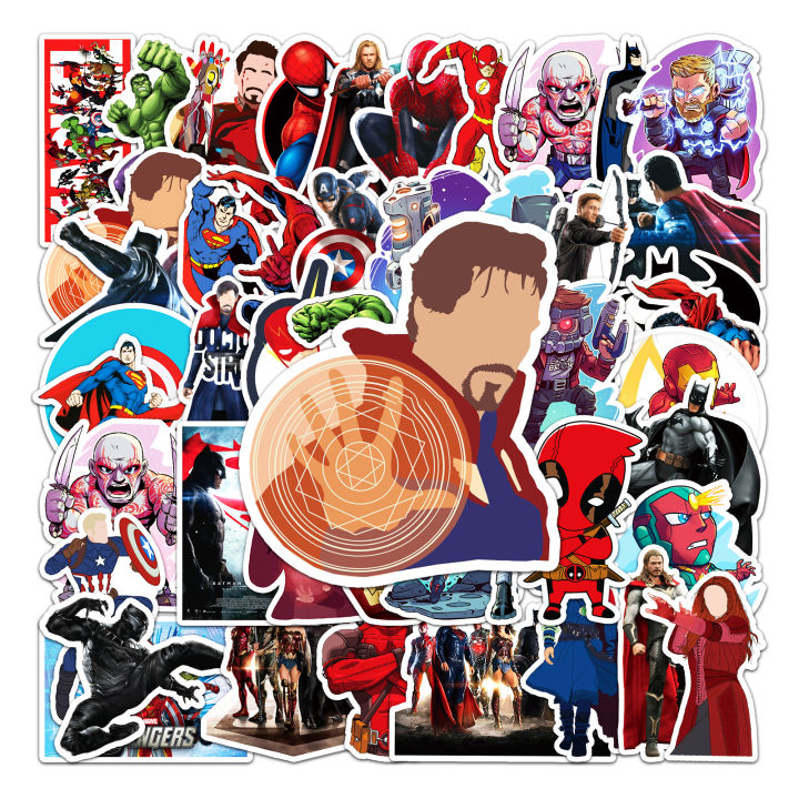 50 Piece The Avengers Stickers Waterproof DIY For Phones Laptop Car ...
