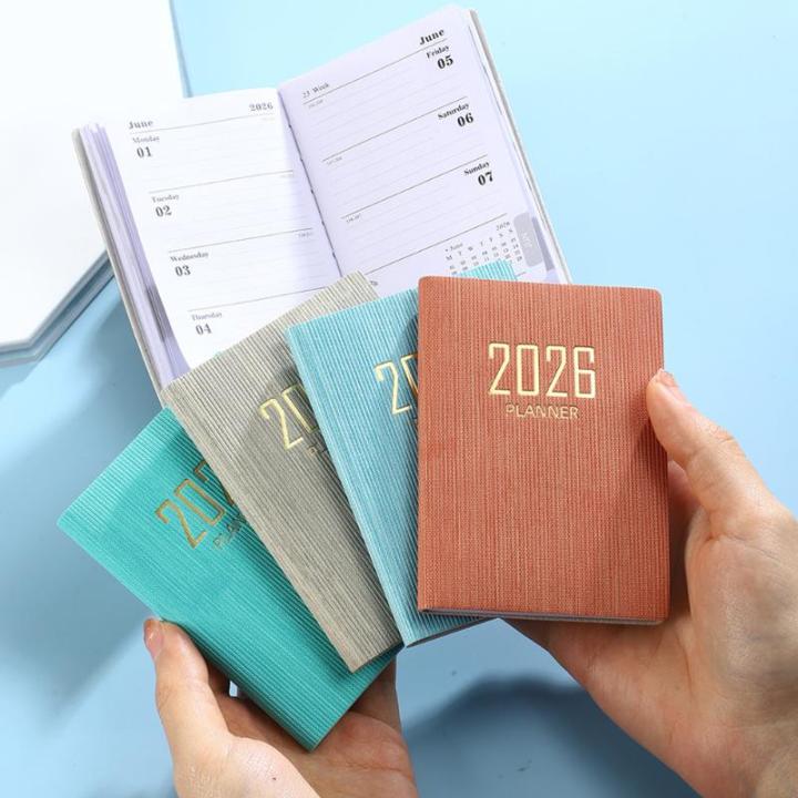 A7 Specification 2026 English Planner Book, Mini Portable Pocket Daily ...