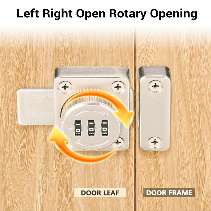 No-Punch Combination Door Cabinet Locks No Keys Needed Children Safety ...