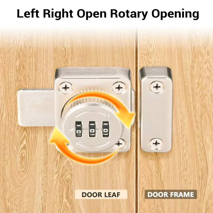 No-Punch Combination Door Cabinet Locks No Keys Needed Children Safety ...