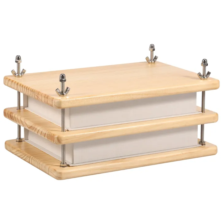 Book Press Bamboo Wood Book Binding Press Portable Paper Press for ...