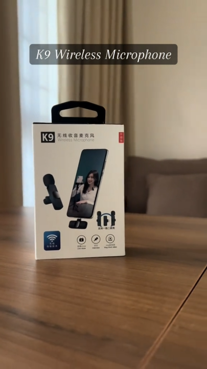 Original K9 Dual Wireless Microphone 2 in 1 | Plug & Play USB Type C ...