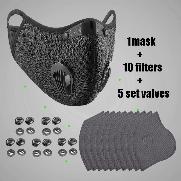 Cycling Face Mask Sport Washable Reusable with Filter Dust MaskSummer ...