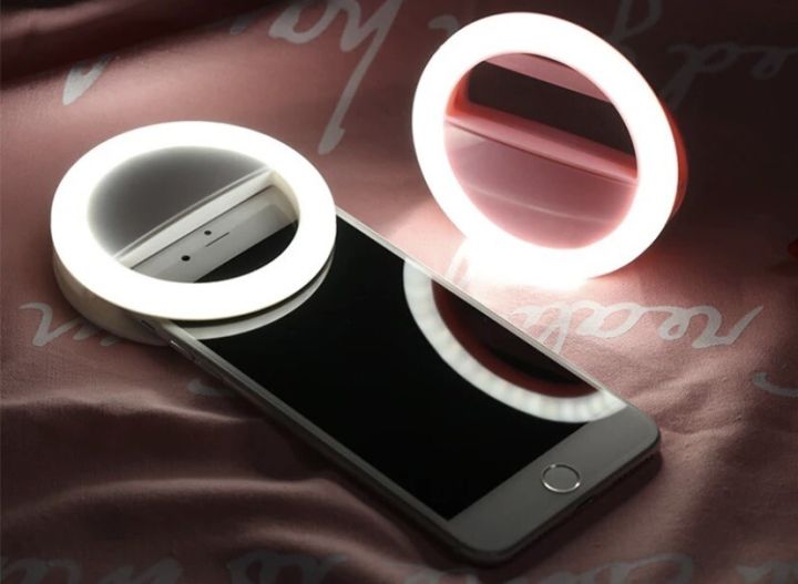 Mobile Selfie Ring Light - Portable Mini Selfie LED Lamp Ring Light for ...