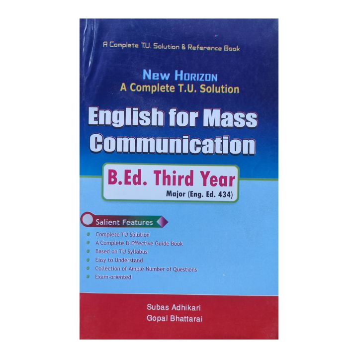 English For Mass Communication Solution For Bed 3rd Year | Daraz.com.np