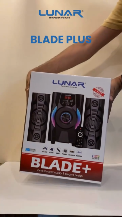 LUNAR - BLADE PLUS- 2.1 Speaker System with Bluetooth, USB & Remote ...