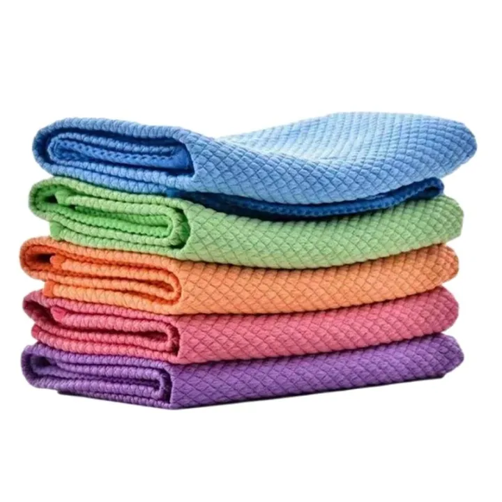 5PCS Microfiber Washing Dish Cloth Cleaning Towel Super Absorbable ...