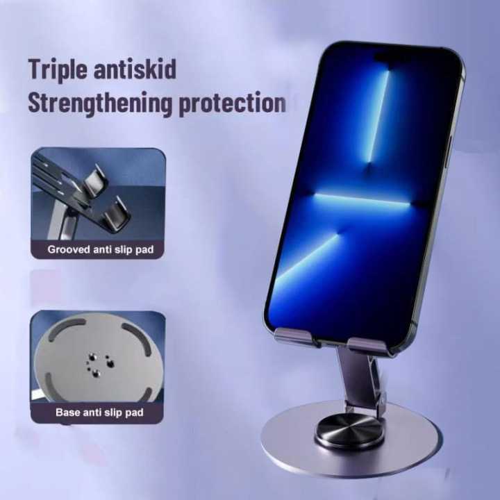 Adjustable Aluminum Alloy Mobile & Tablet Stand – Foldable Desk Holder ...