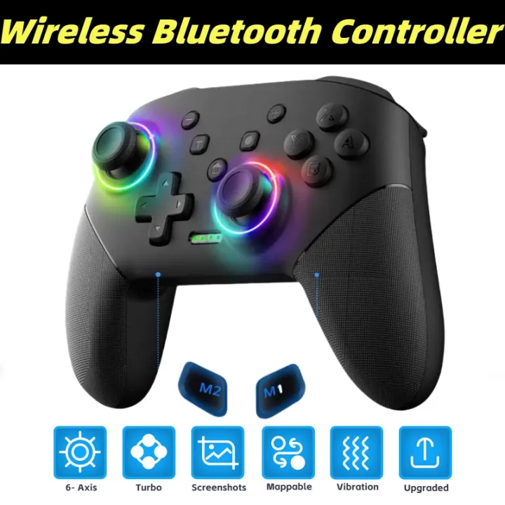 Wireless Controller RGB For Nintendo Switch OLED / Lite Console Pro ...