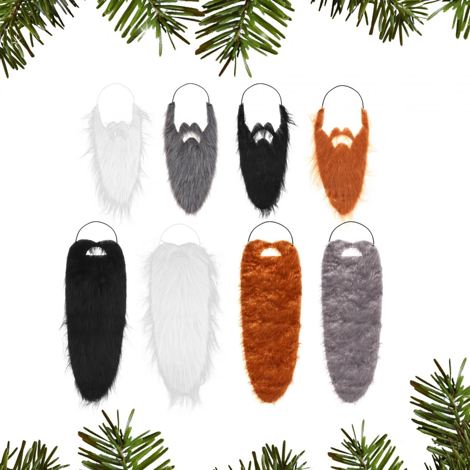 Fake Beard Dress up with Elastic Rope Facial Hair Cosplay Fake Mustache ...