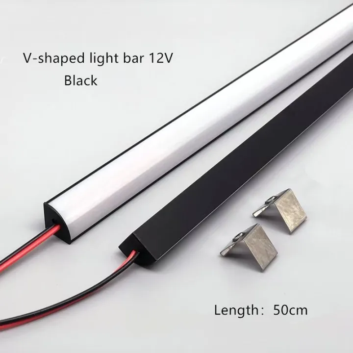 Black Aluminum Profile led bar DC12V 50cm led light Strip polychrome ...
