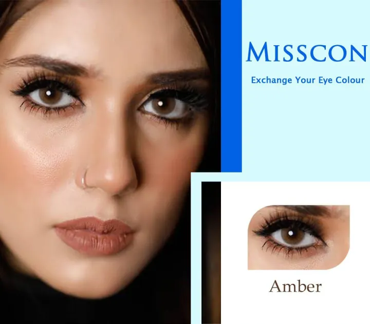 Shade Name: Amber, Soft Color Contact Lenses / Color Cosmetics Lenses ...