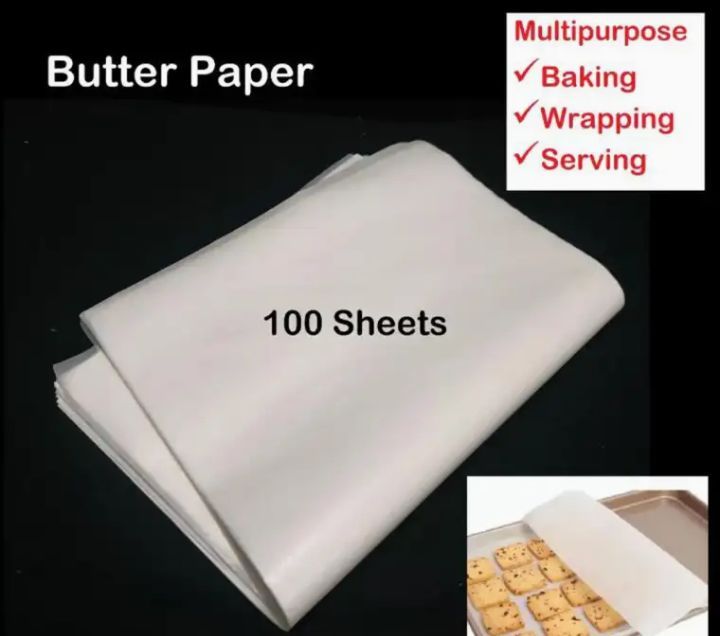 pack of 100 sheets Butter paper for wrapping baking | Daraz.pk
