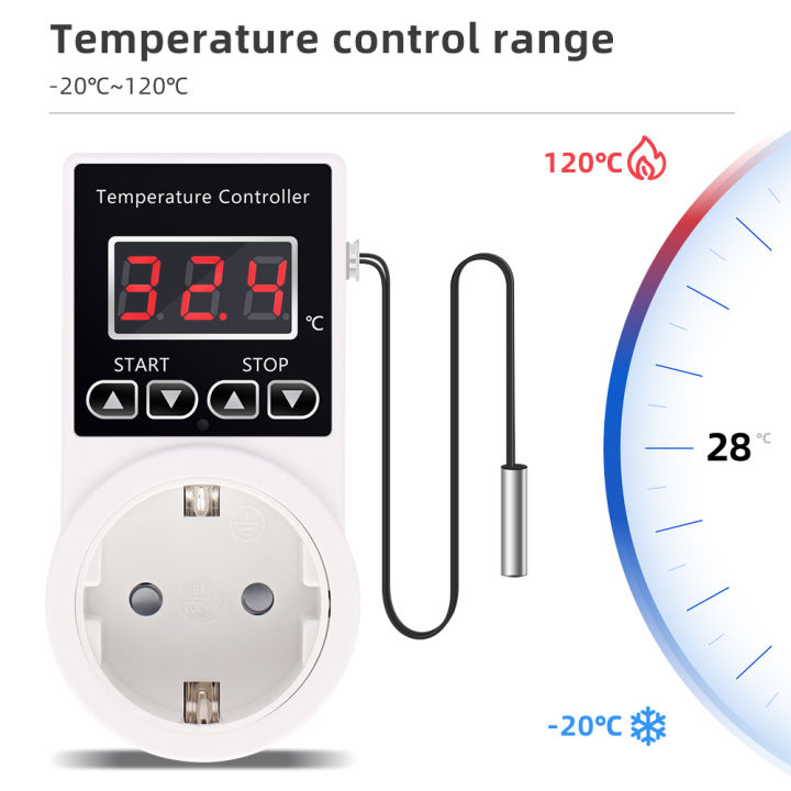 AL11G-T1 Digital Thermostat Socket Incubator Temperature Controller ...