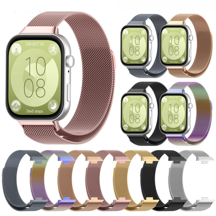 Milanese Loop Band For Huawei Watch Fit 3 Strap Smart Magnetic ...
