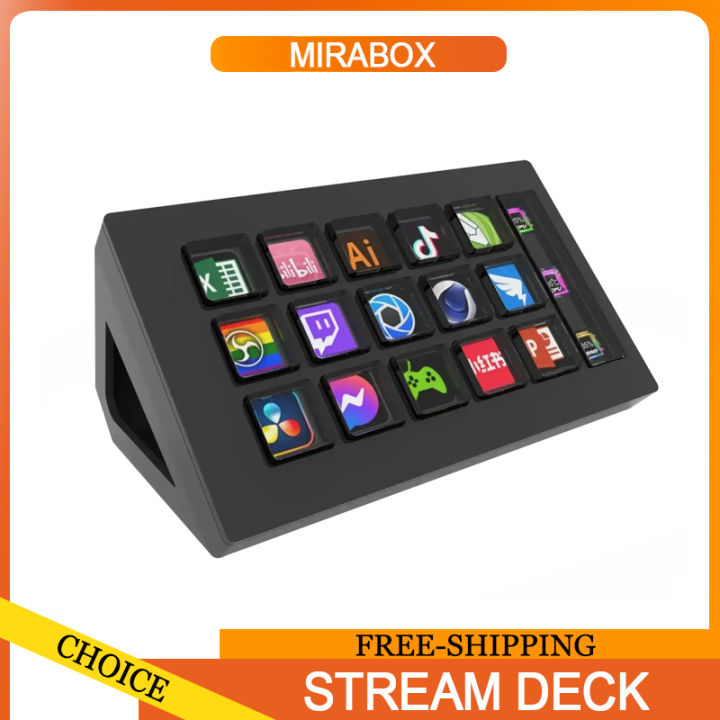 Stream Dock Mini Visual Keyboard 15Keys StreamDeck LCD Button Live Content Creation Controller ...