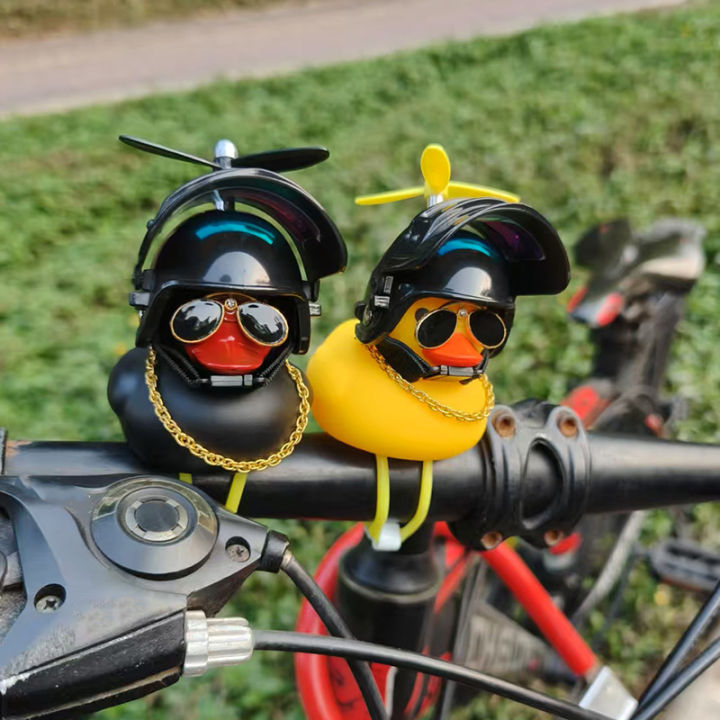 Cute Rubber Duck Bicycle Handlebar Bike Decoration with Propellers ...