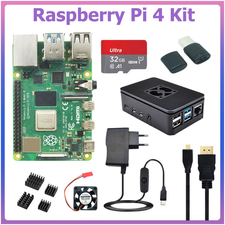 Original Raspberry Pi 4 Model B 8GB 4GB 2GB 1GB RAM Kit + ABS Case ...