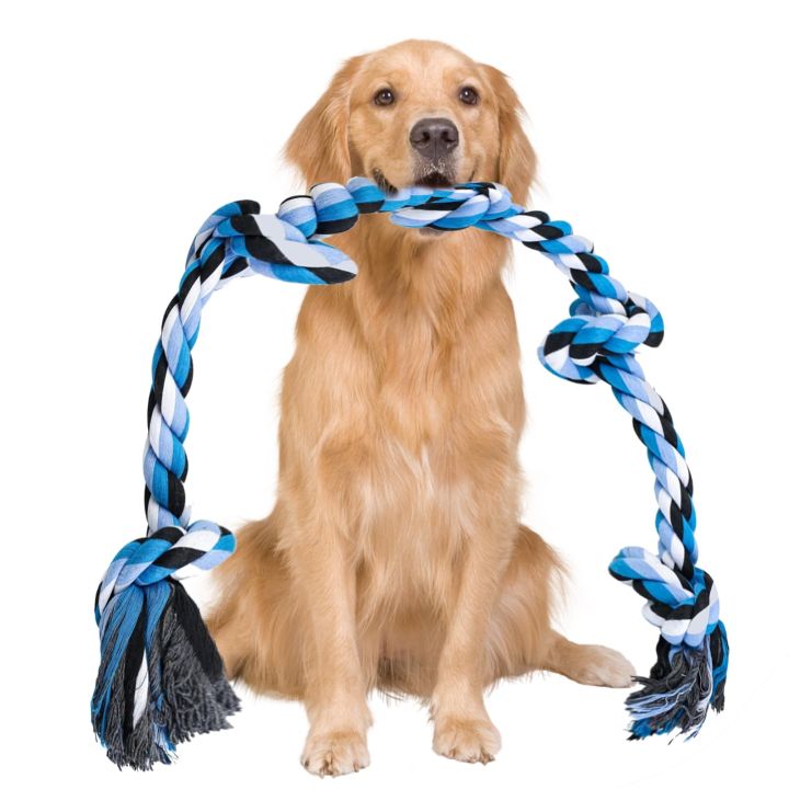 35" Indestructible Dog Rope Toy - Heavy Duty Chew & Teeth Cleaner for ...