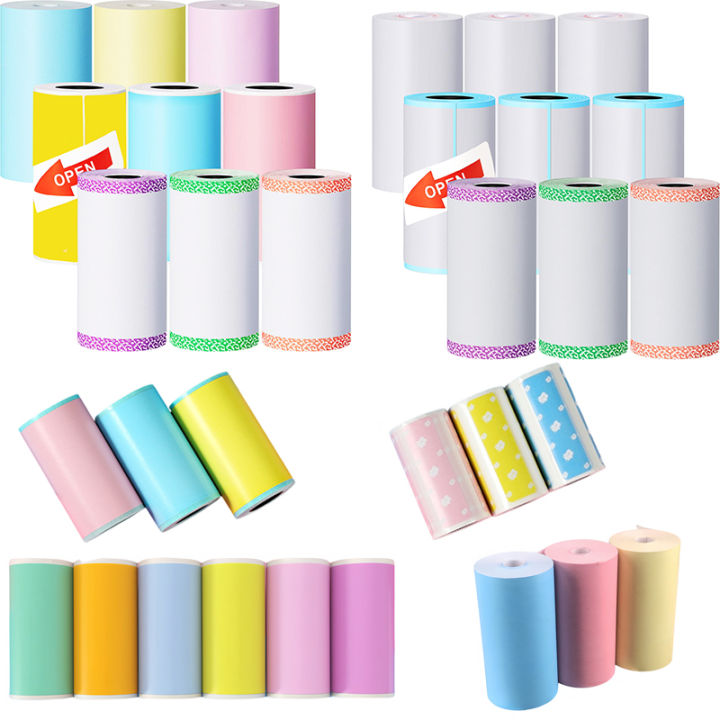 9 Rolls Thermal Printer Paper Adhesive 57X30mm Mini Printing Paper ...