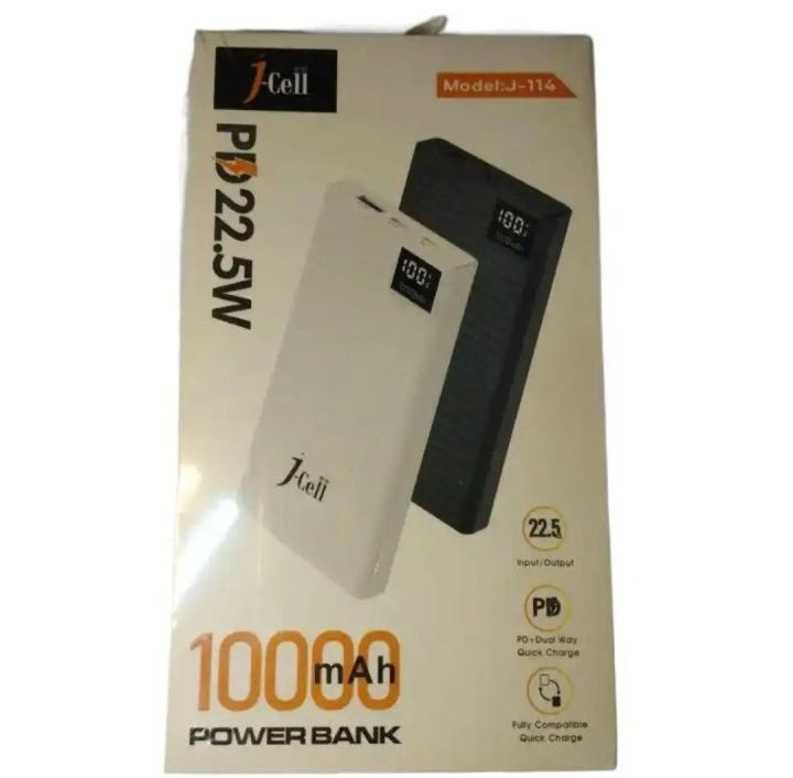 J Cell PD 22.5W Fast Charging Power Bank - 10000mAh Power bank - Fast ...