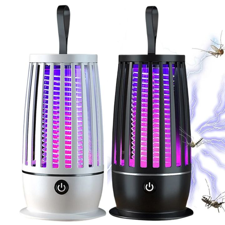 Mosquito Killer Lamp USB Rechargeable Electric Mosquito Swatter with UV ...