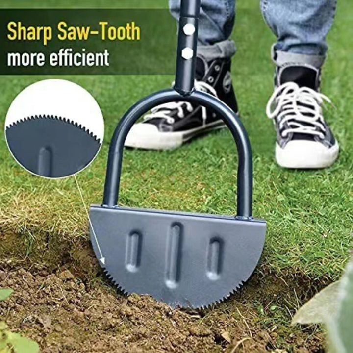 Serrated Edger Lawn Tool Half Moon Edger Handheld Saw-Tooth Garden ...