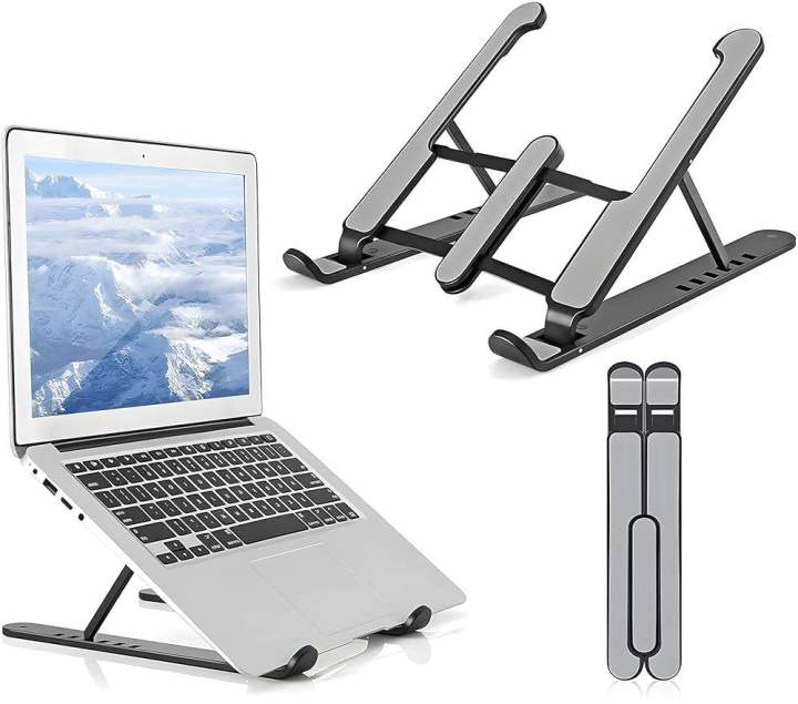 Portable Foldable Laptop Stand | Adjustable Aluminum Metal Holder ...