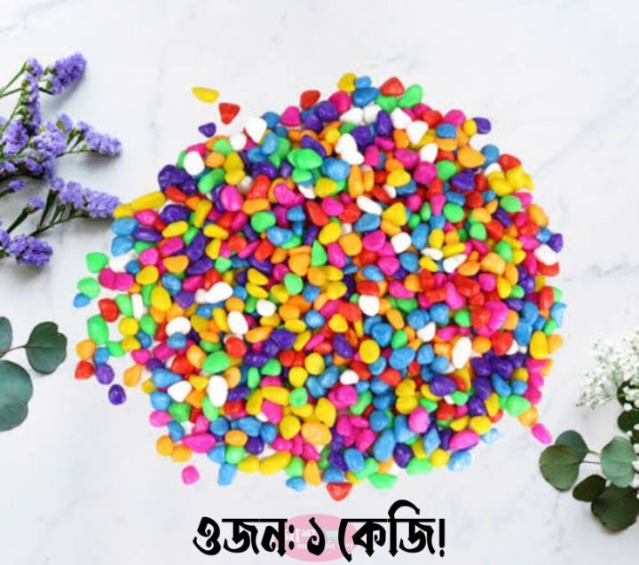 1 Kg Colourful Stone for Plants or Aquarium decoration. | Daraz.com.bd