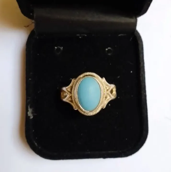 Mens Silver (Chandi) Ring With Feroza Gemstone | Daraz.pk