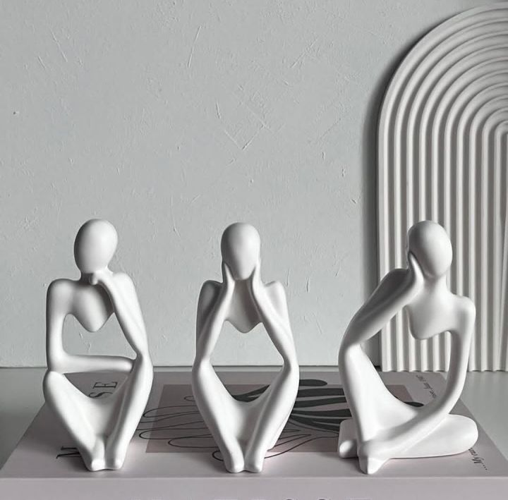 3 styles Thinking Figure Abstract thinker figures Luxury Ceramic Home ...