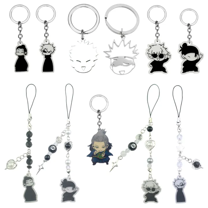 Anime Keychain Geto Suguru Satoru Gojo JJK Stainless Steel Necklace ...