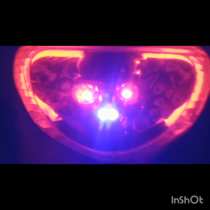70cc Bike Skull Backlight - Red & Blue with Red neon Edge Black Skull ...