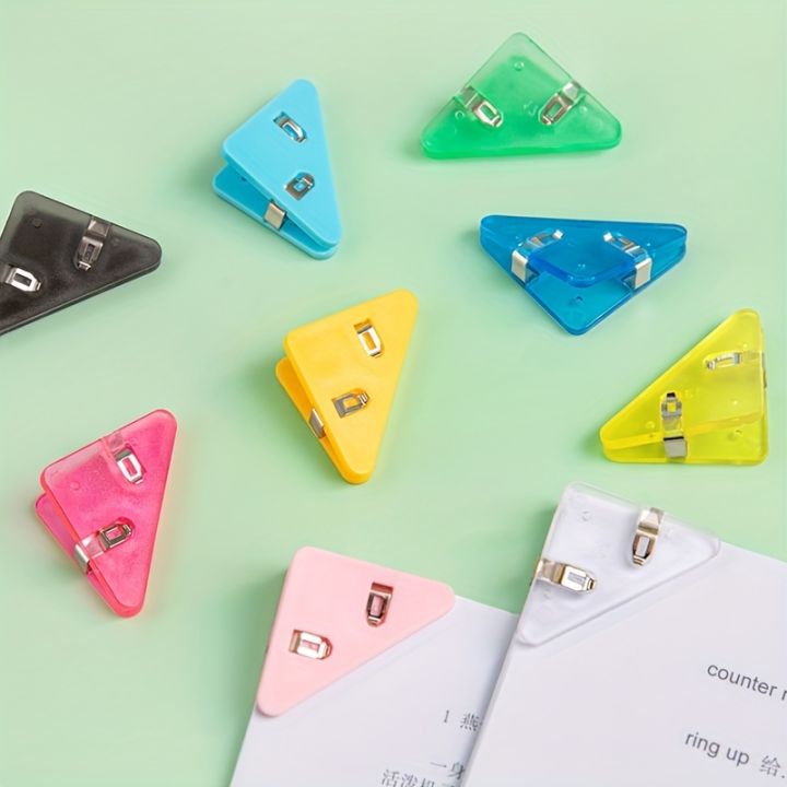 5/10/50pcs Creative Triangle Clip Bill Clip Book Paper Corner Clip ...