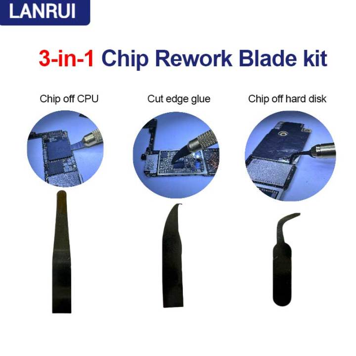 LANRUI CPU Repair Blade 3in1 Set for Computer Mobile Phone Repair CPU ...