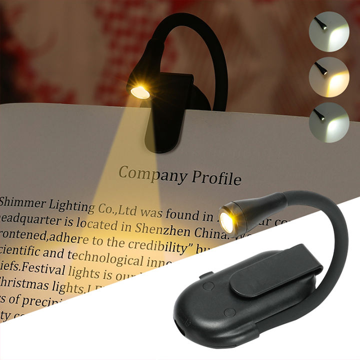 Mini Foldable Book Light Eye Protection Light Clip-on 360° Flip Study ...