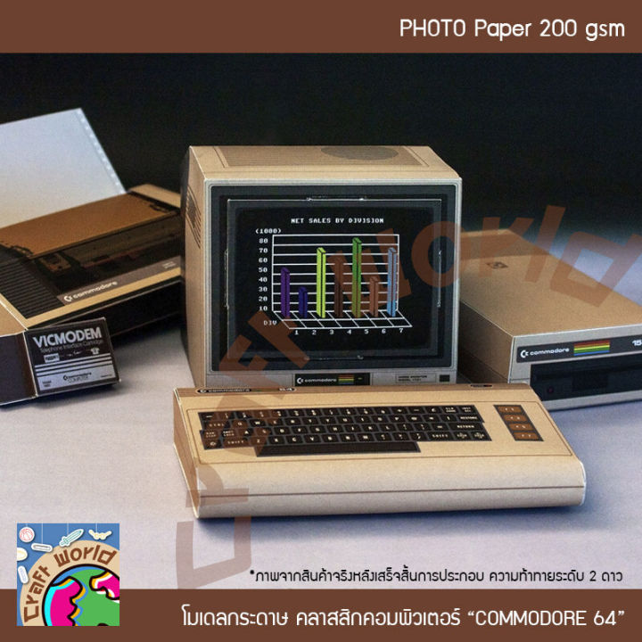 Commodore Classic Computer Model 64 doll paper papercraft model (for ...