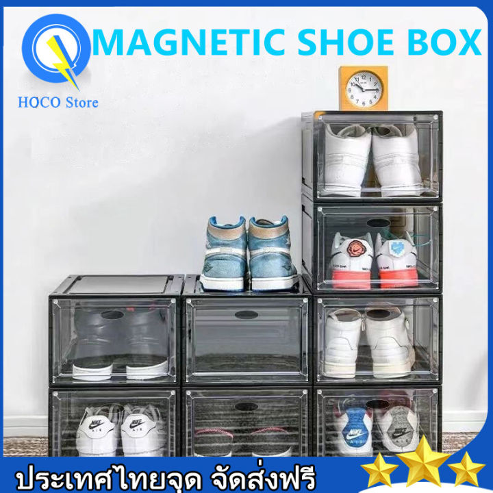 [Wholesale price] magnetic shoe box clear shoe box easy pick up shoe ...
