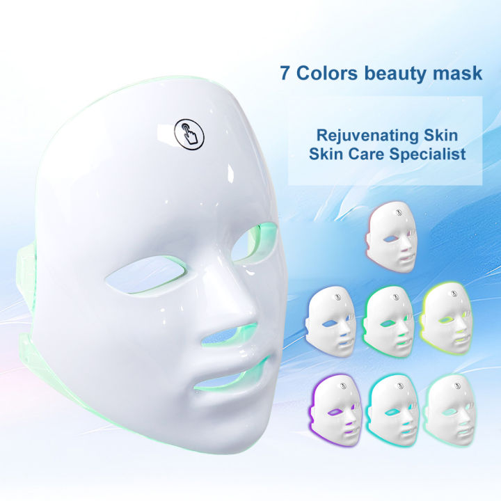 LED 7 Colors Facial Mask Photodynamic Therapy Skin Mouisture ...