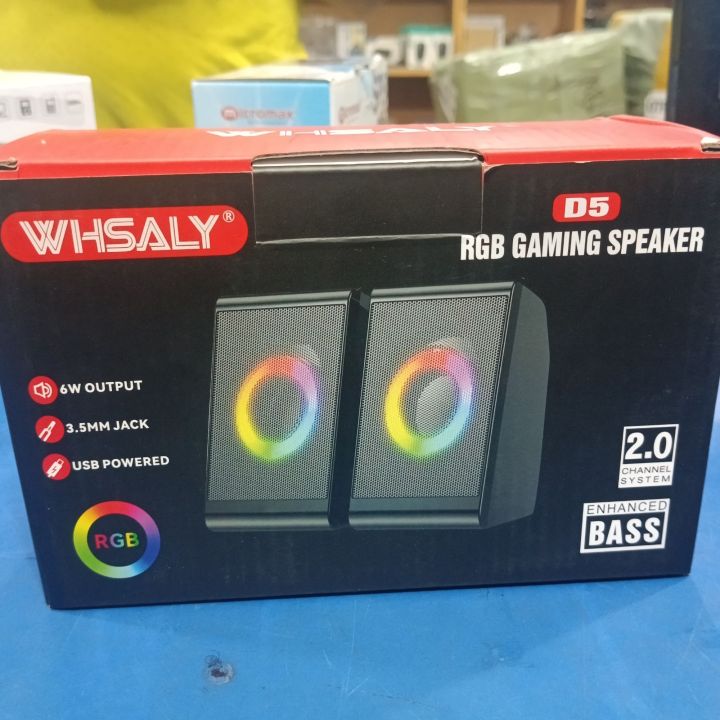 D5 computer speaker pc Speaker with Rgb light | Daraz.com.bd